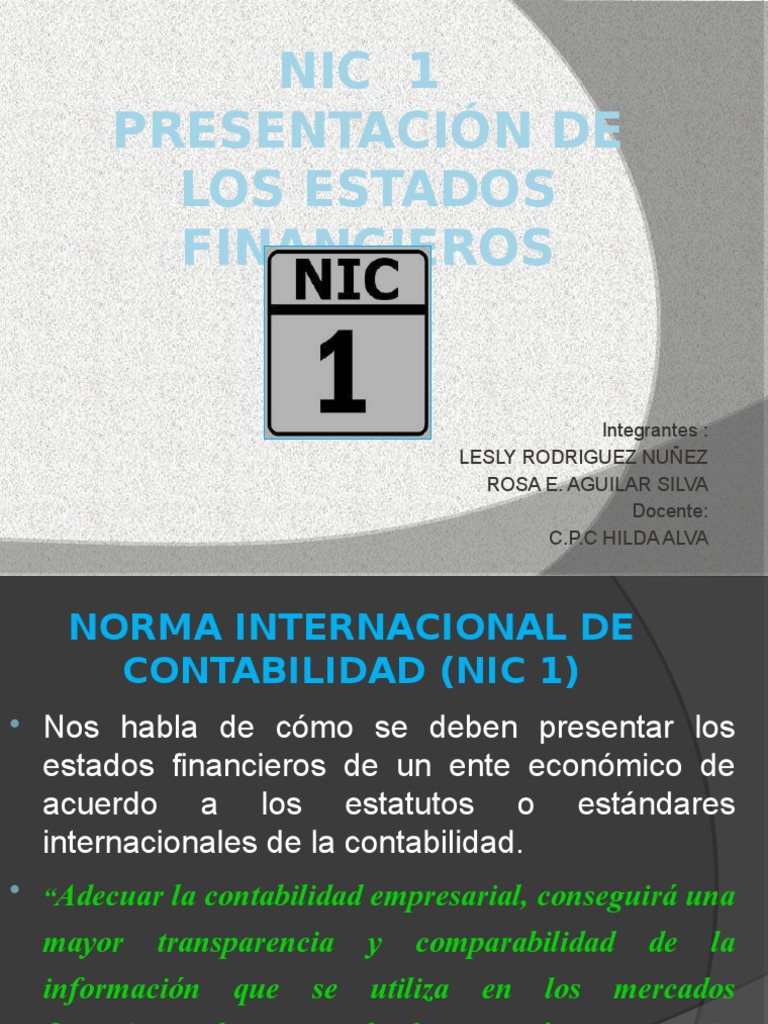 Nic 1 | Descargar gratis PDF | normas internacionales de INFORMACION ...
