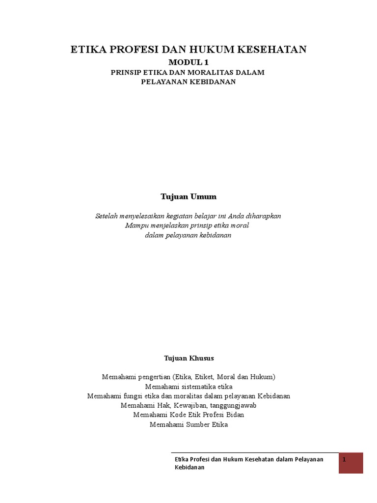 Modul 1 Etika | PDF
