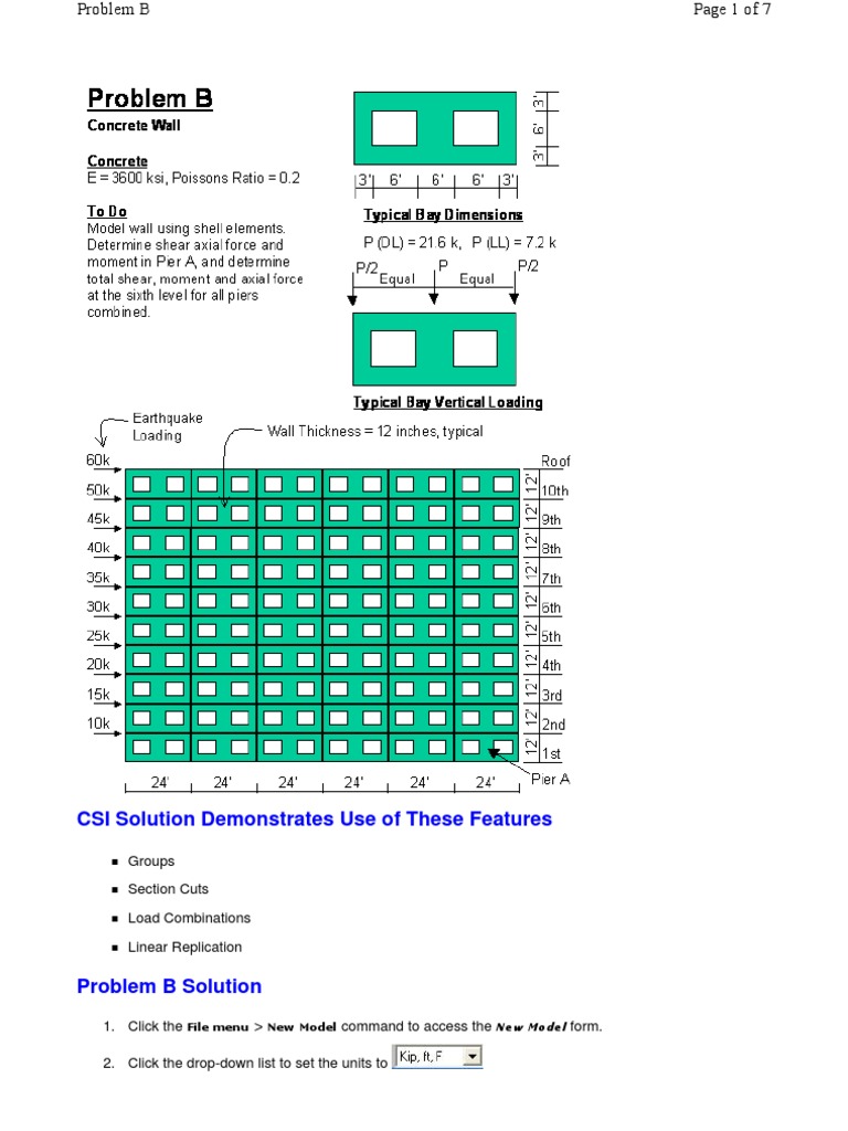 CSI Solution Demonstrates Use of These Features: Groups Section Cuts ...