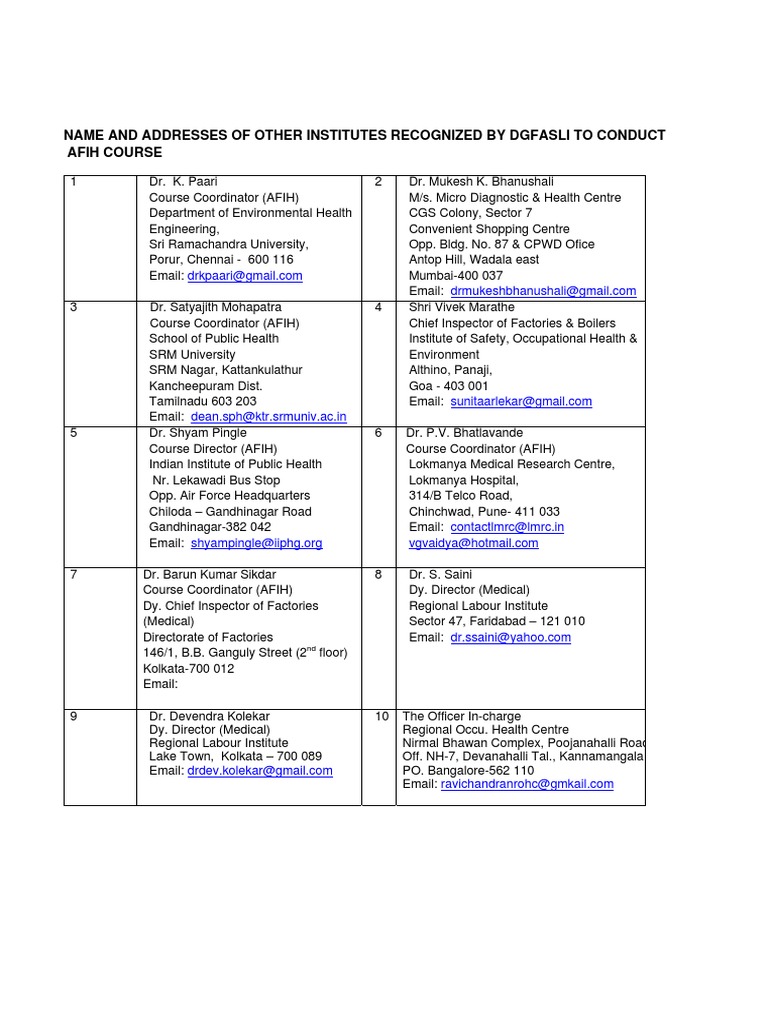 Other Institute AFIH | PDF