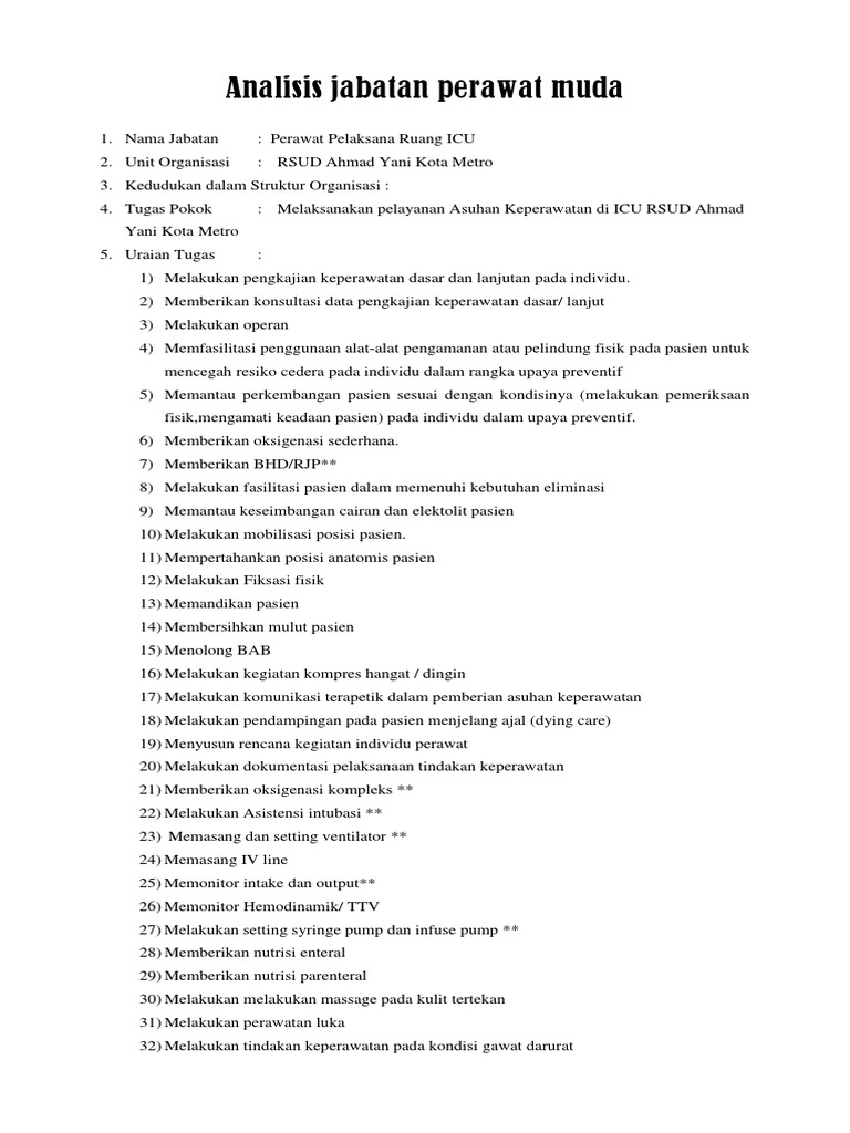 Perawat Ahli Muda Icu | PDF