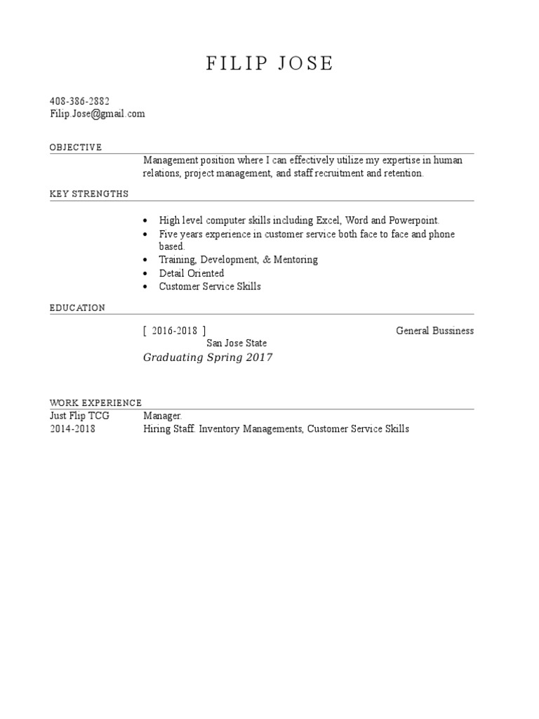 Job Resume Temp | PDF