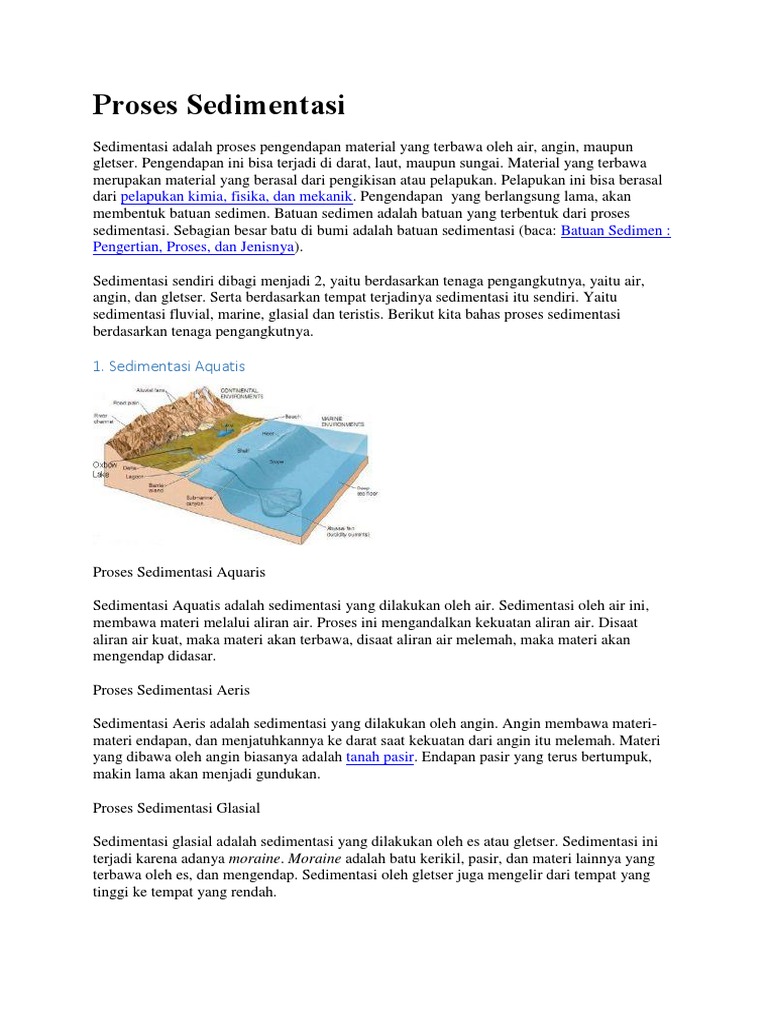 Proses dan Jenis Sedimentasi Batuan | PDF