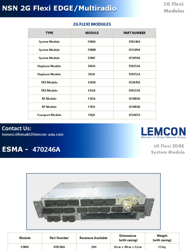 NSN 2g Flexi Edge Multiradio Modules PDF | PDF | Telecommunications ...