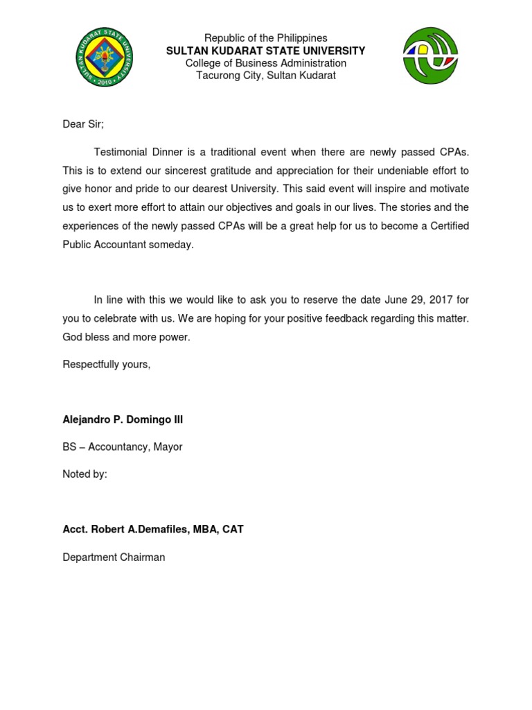 Letter of Reservation | PDF