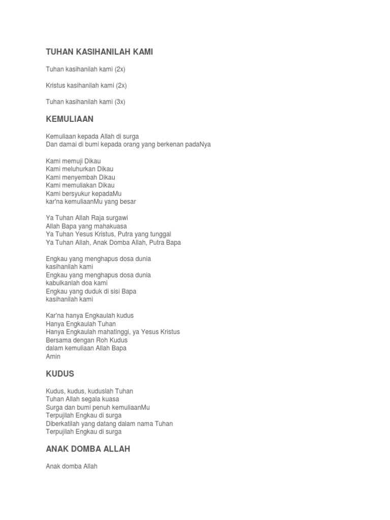 Tuhan Kasihanilah Kami | PDF | Agama & Spiritualitas