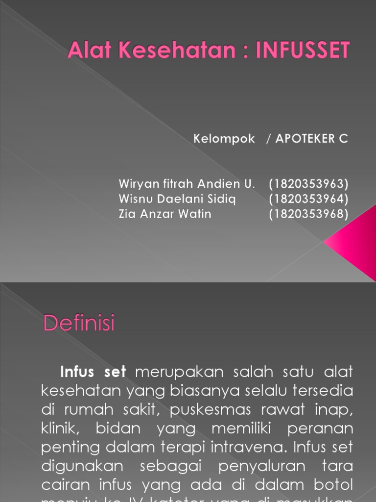 Alkes Infus Set | PDF