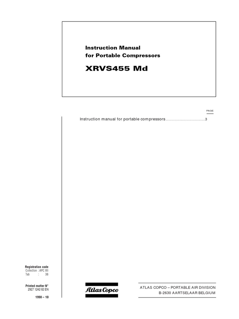 Xrvs 455 MD Inst 1998 | PDF | Valve | Safety