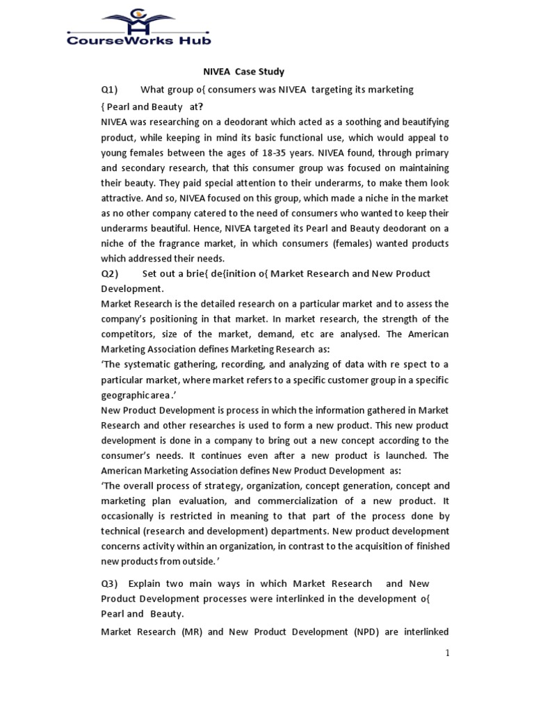 NIVEA Case Study | PDF | New Product Development | Marketing Research