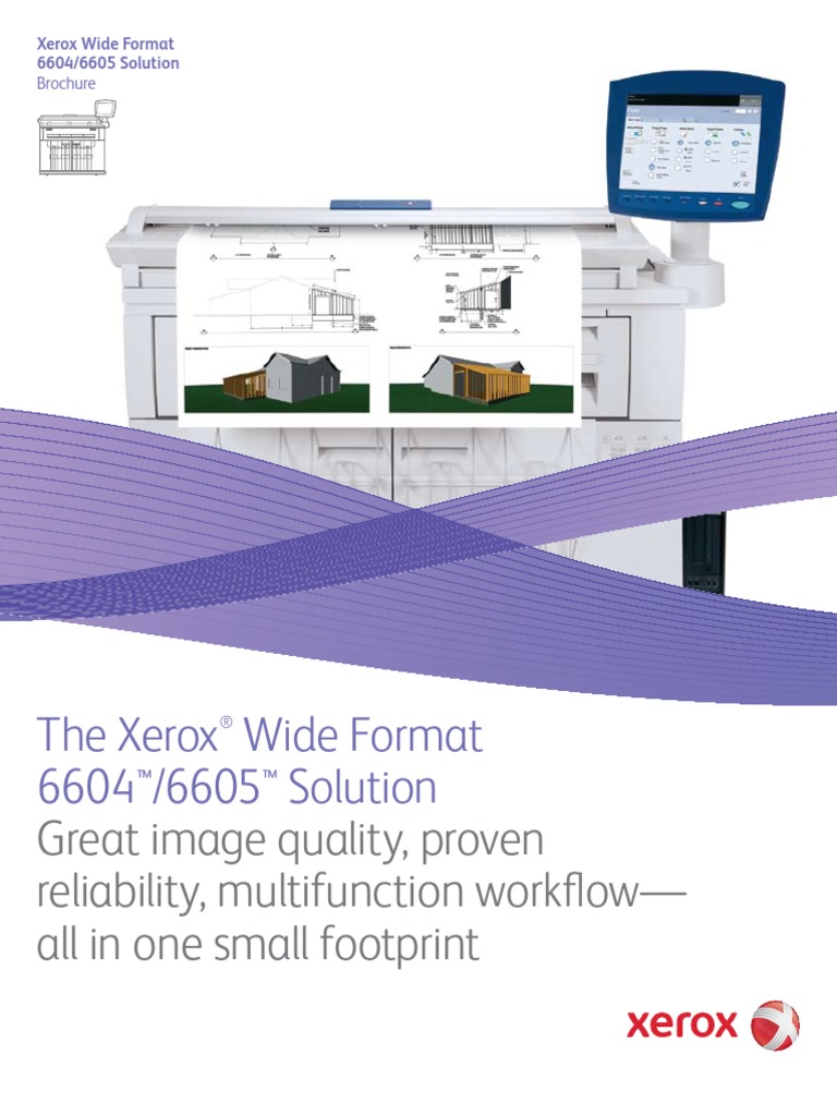 Brosura Xerox Wide Format 6604 6605 | Image Scanner | Printer (Computing)
