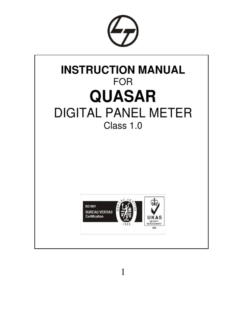 Quasar Manual PDF | PDF | Ac Power | Bit