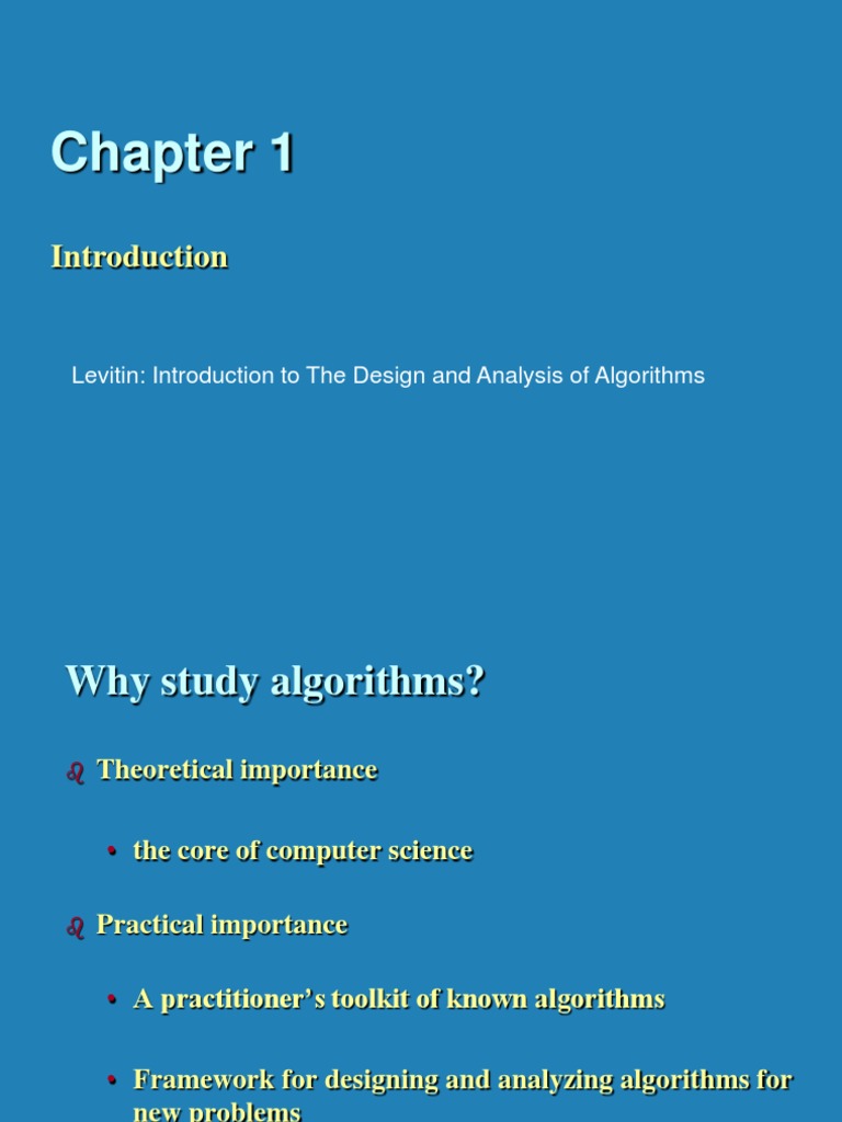 Levitin: Introduction To The Design and Analysis of Algorithms | PDF ...