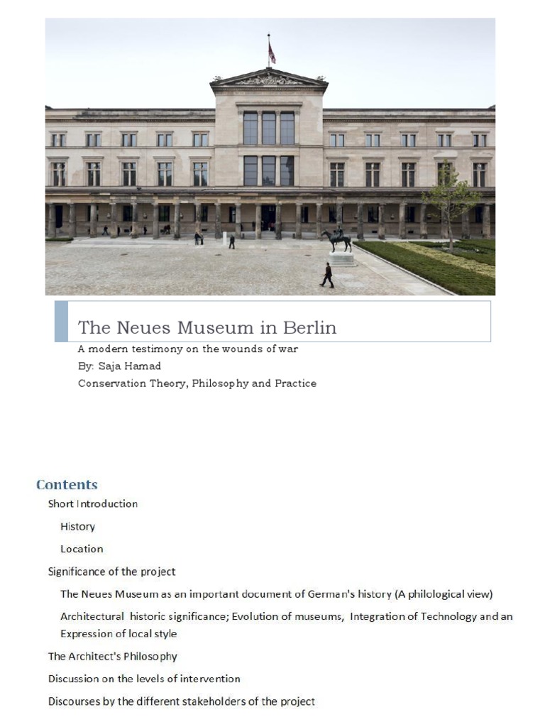 The Neues Museum Renovation Case | PDF | Museum | Library And Museum