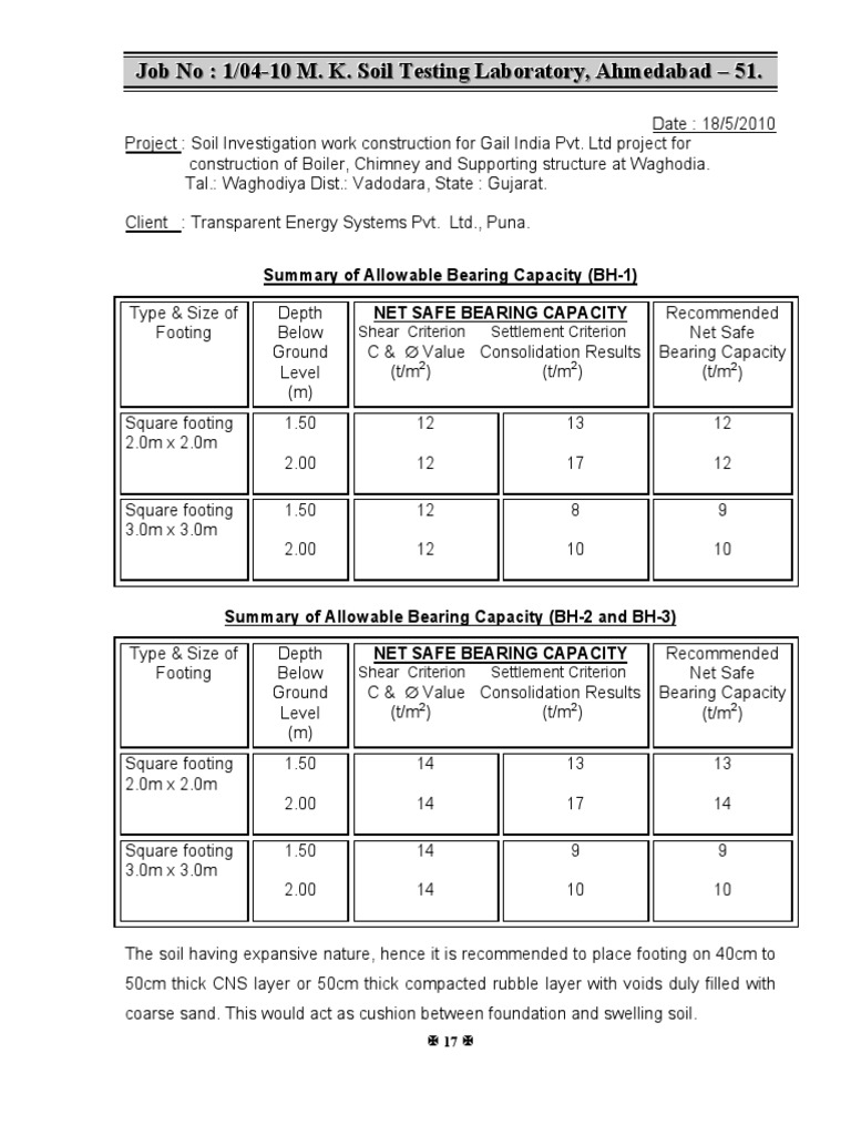 Soil Bearing Capacity | PDF | Building Engineering | Geotechnical ...