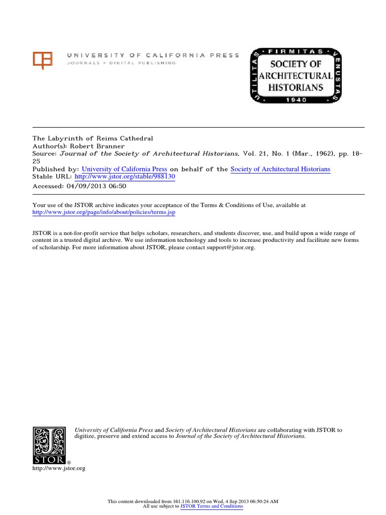 The Labyrinth of Reims Cathedral | Download Free PDF | Vault ...