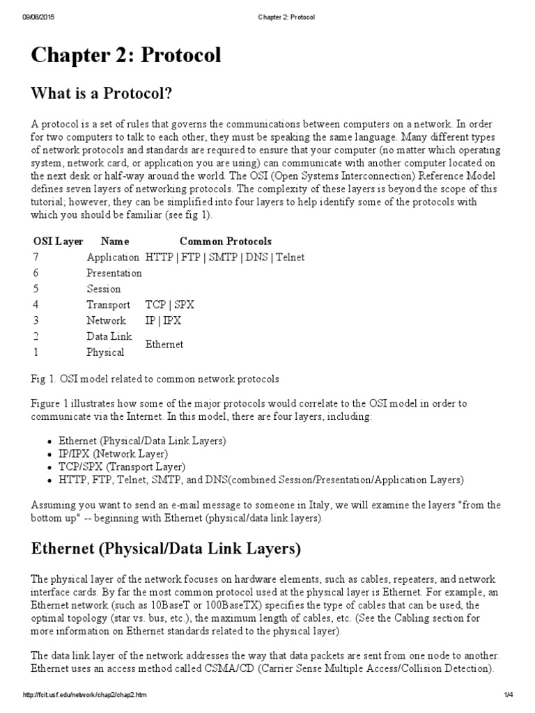 Chapter 2 - Protocol | PDF | Ethernet | Computer Network