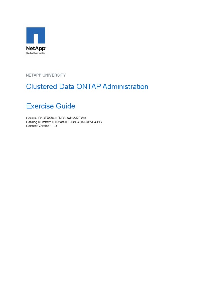 Netapp Data ONTAP Admin Excercise Guide | PDF | Secure Shell ...