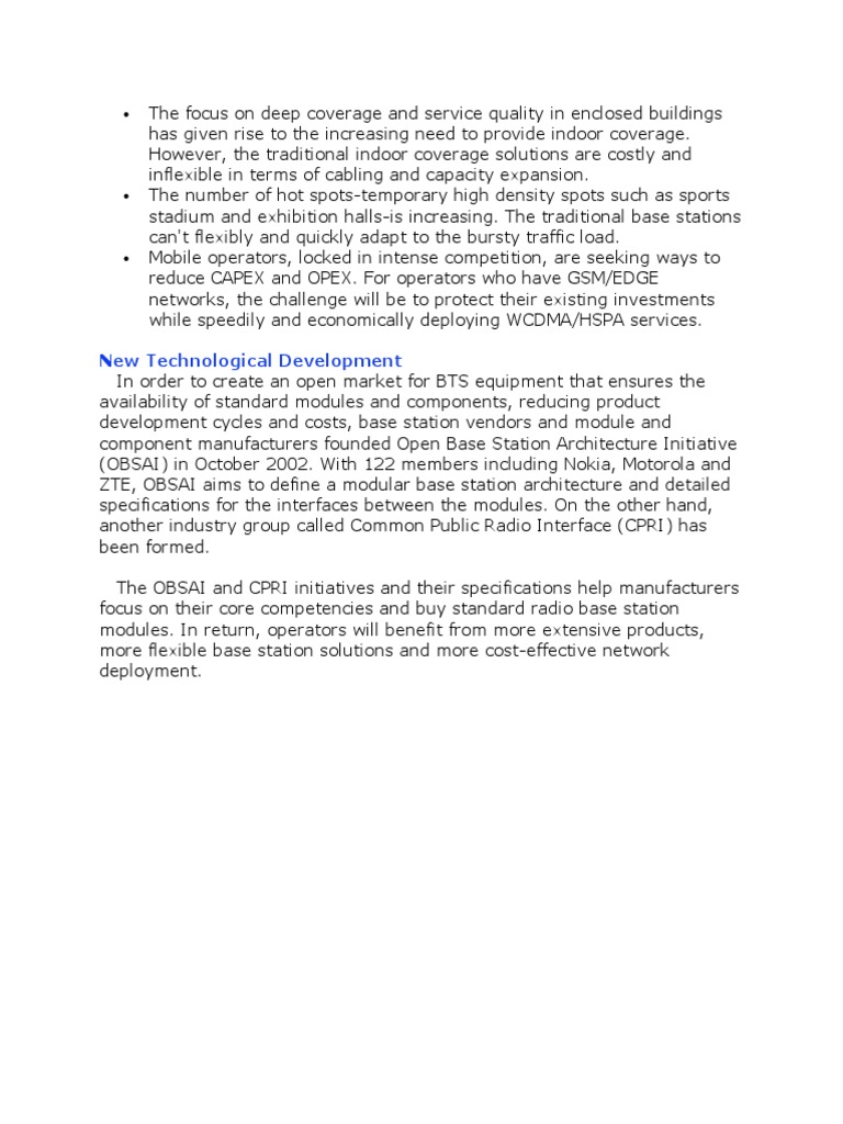 ZTE BBU RRU Solution | PDF