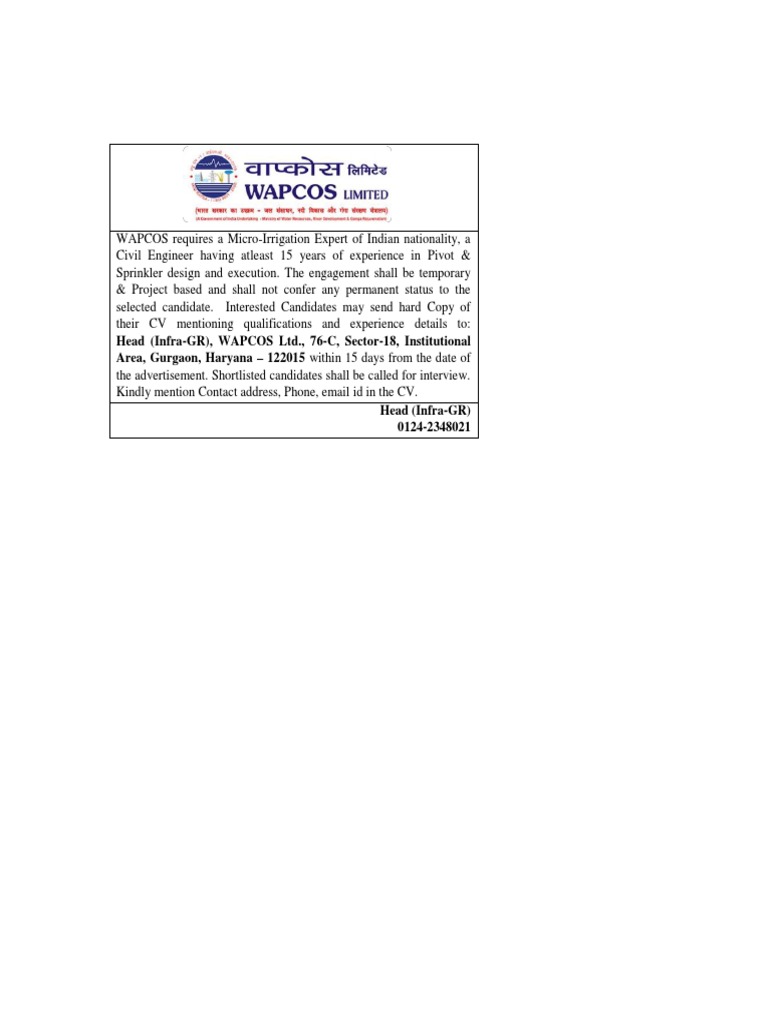 Job Advertisement PDF | PDF