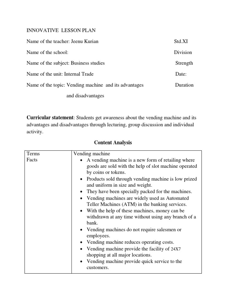 Innovative Lesson Plan Jeenu | PDF | Concept | Learning
