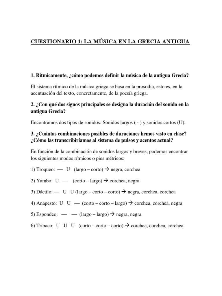 CUESTIONARIO 1 (Autoguardado) | PDF | Modo (música) | Tragedia griega