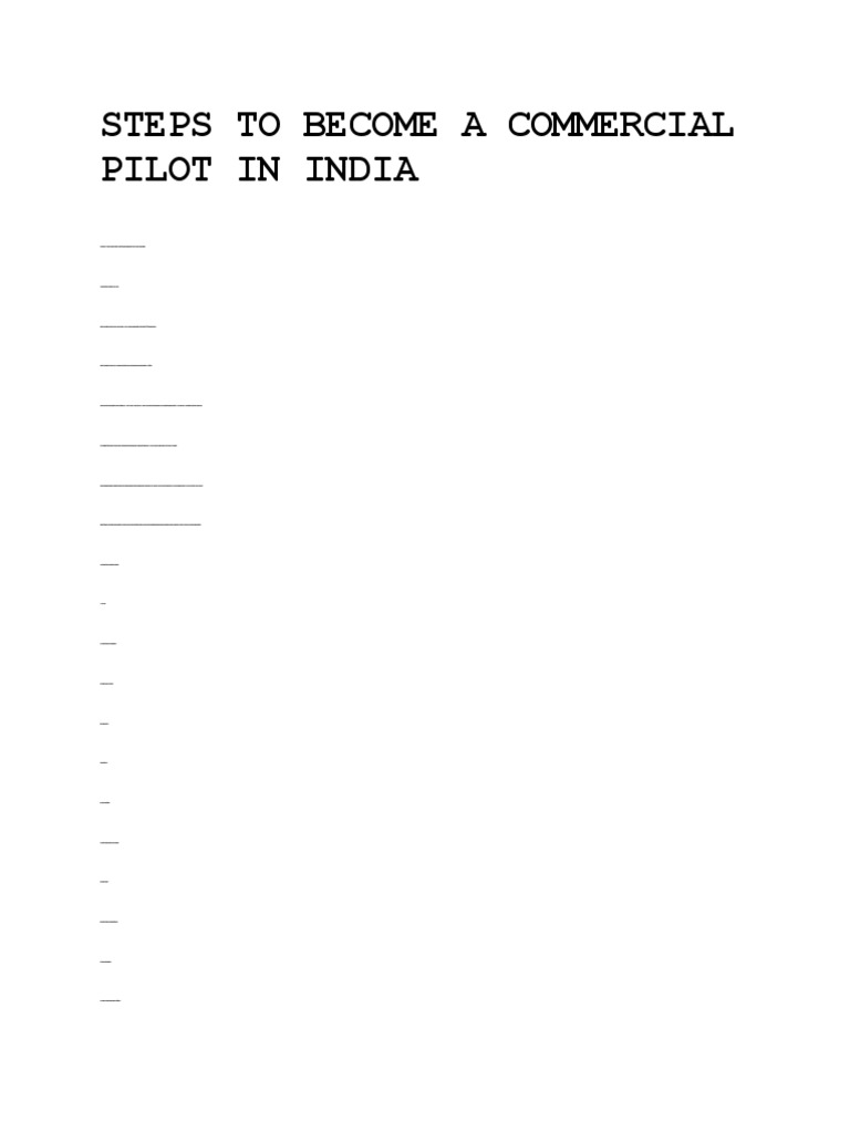Steps To Become A Commercial Pilot | PDF | Navigation | Aeronautics