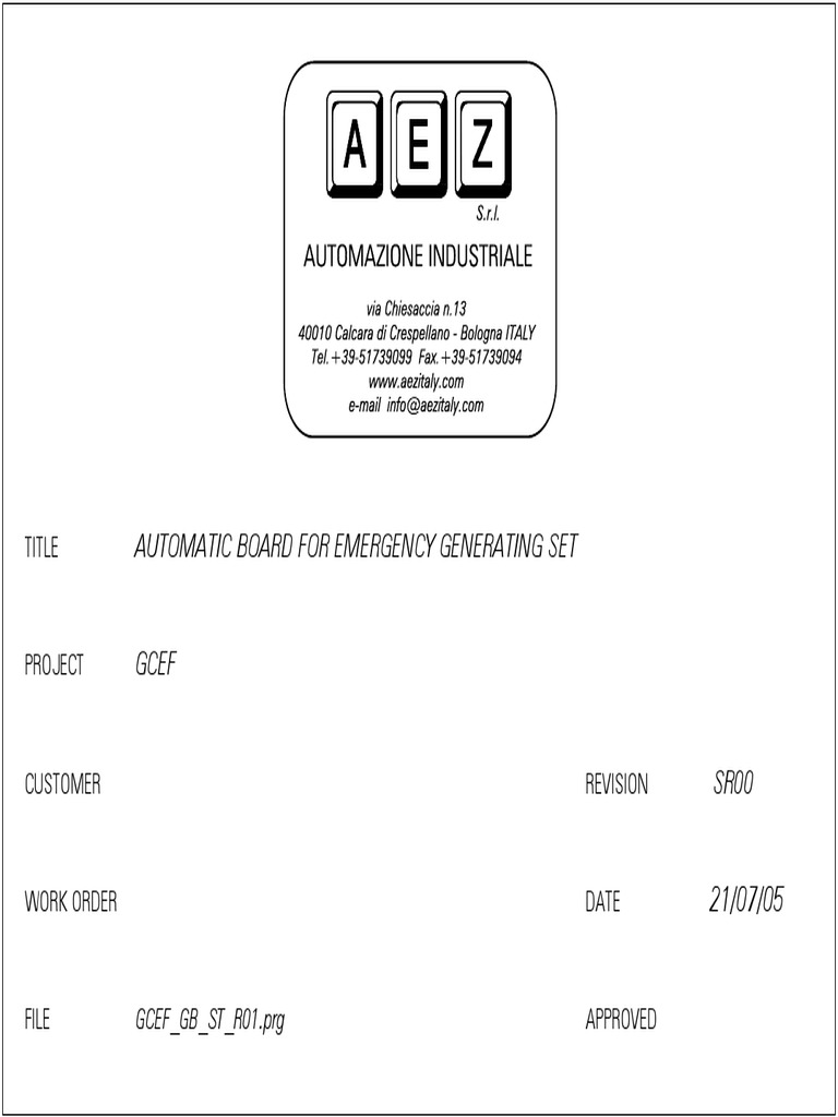 Gcef Ing ST (With Circuit Breaker) 08-09-05 | PDF | Equipment ...