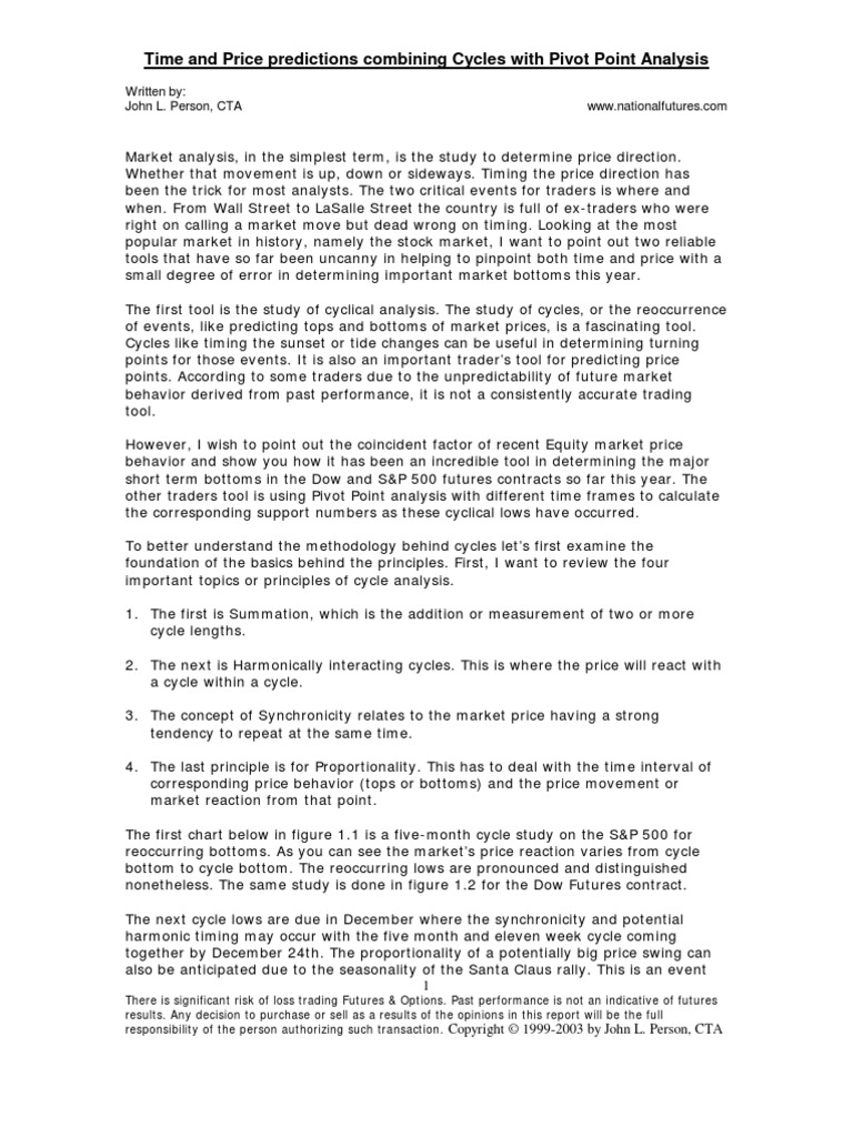 Cycle&Pivot Point Study | PDF