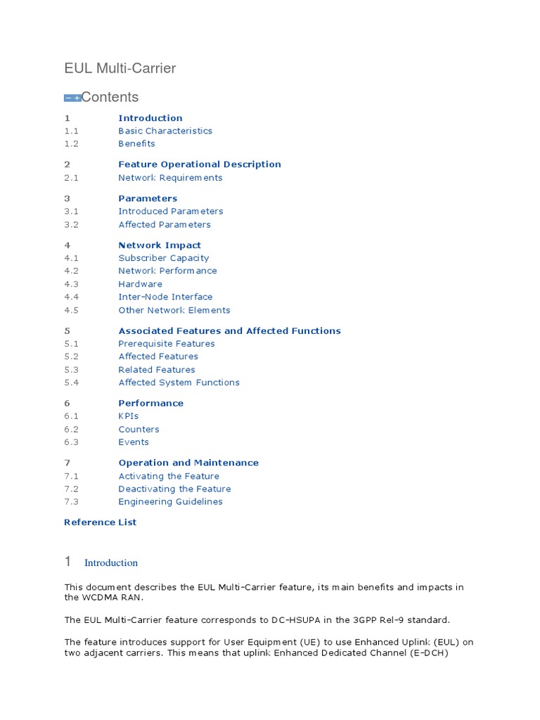 EUL Multi Carrier | PDF | High Speed Packet Access | Data Transmission