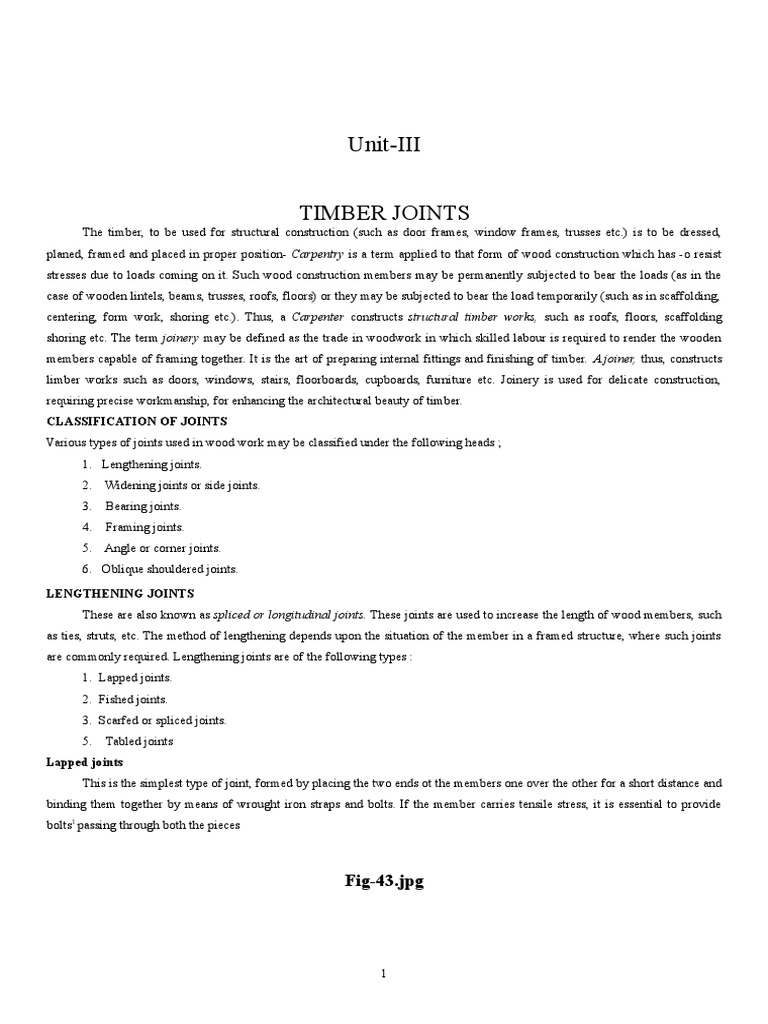 Carpentry Joints | PDF | Framing (Construction) | Carpentry