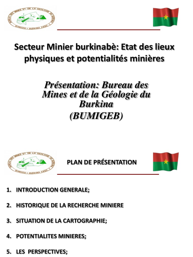 État des lieux du secteur minier au Burkina | PDF | Burkina Faso ...