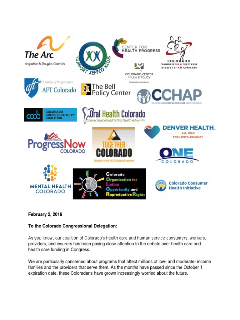 Signed DSH + FQHC Letter - CO | PDF | Colorado | Medicare (United States)