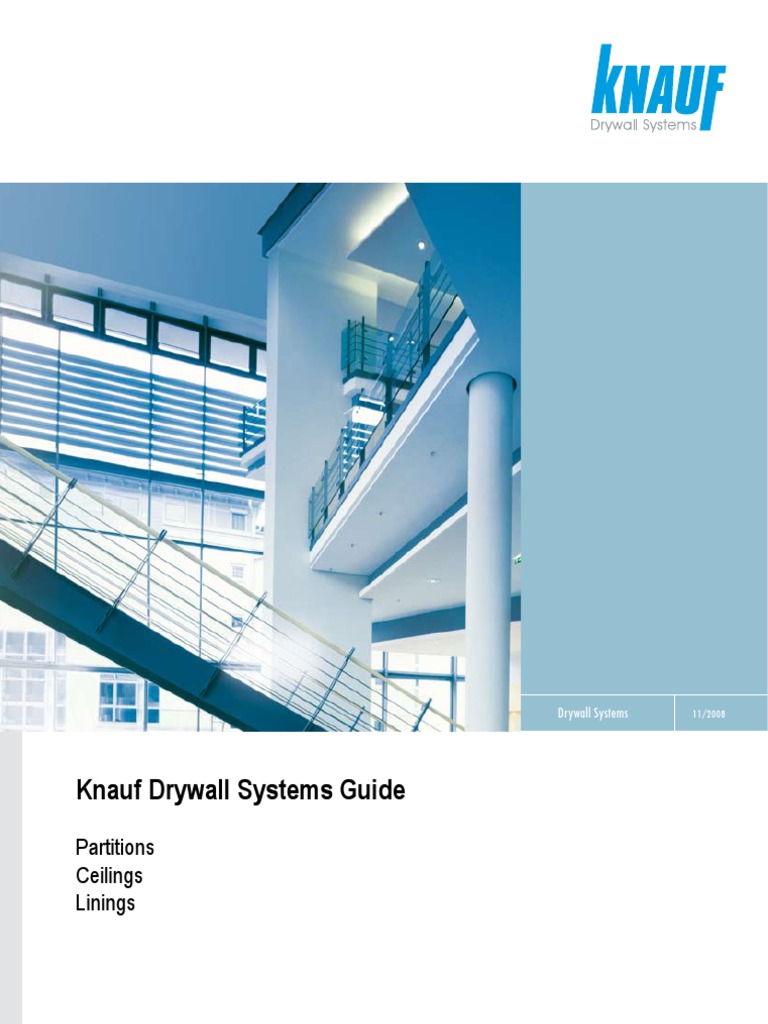 Knauf Drywall Systems Guide: Partitions Ceilings Linings | PDF ...