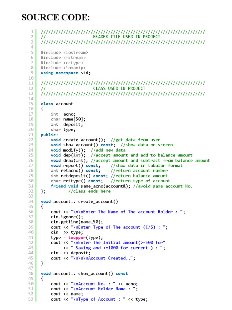 Bank Management System | PDF | C++ | Computer Data