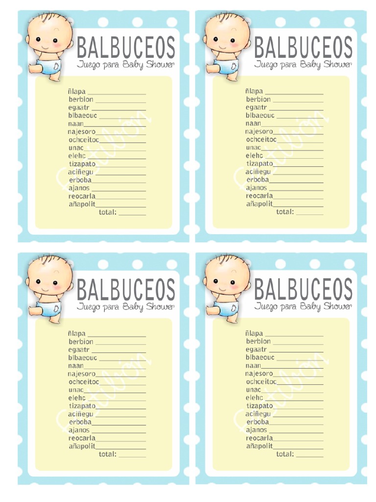 Juego Balbuceos | PDF