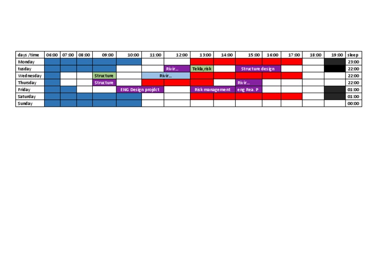 3rd Year Week Timetable | PDF