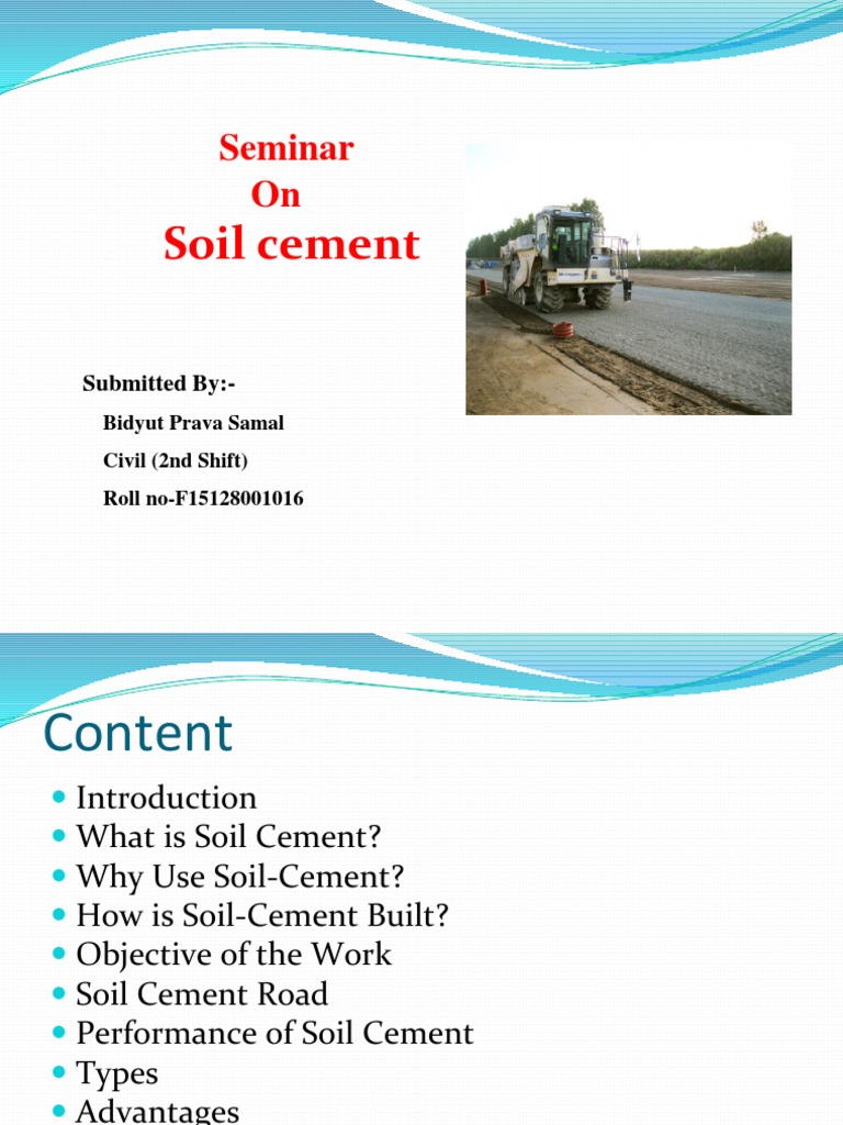 Civil Soil Cement | PDF | Road Surface | Building Technology