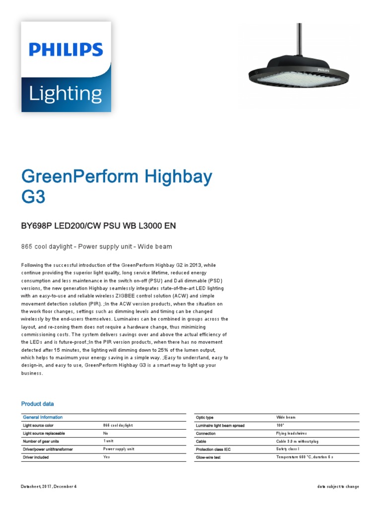 High Bay 200w Led | PDF | Light Emitting Diode | Lighting