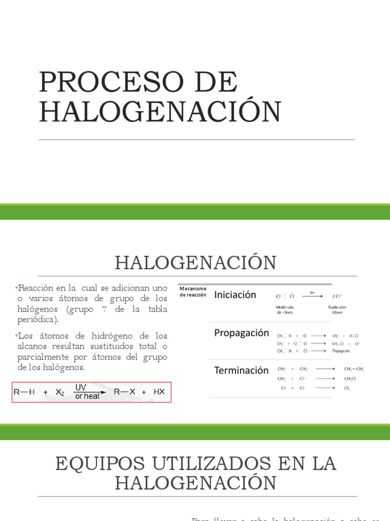 Proceso de Halogenación | PDF | Alcano | Química Orgánica