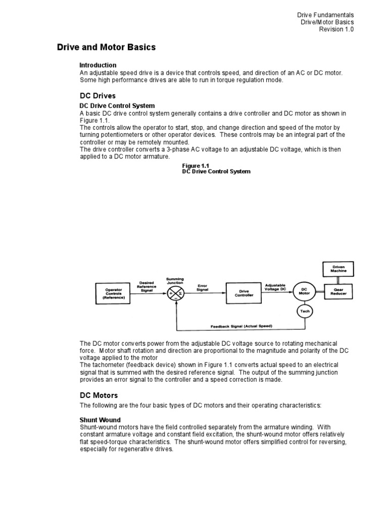 Drive Motor Basics 01 | PDF