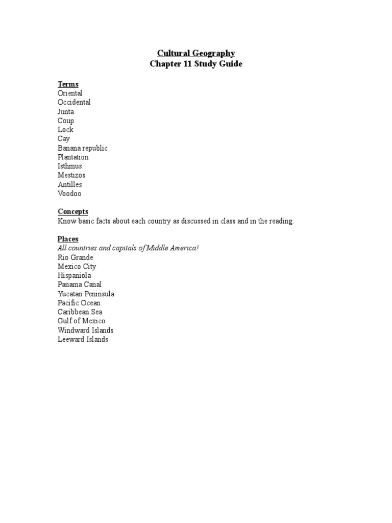 Chapter 11 Study Guide | PDF