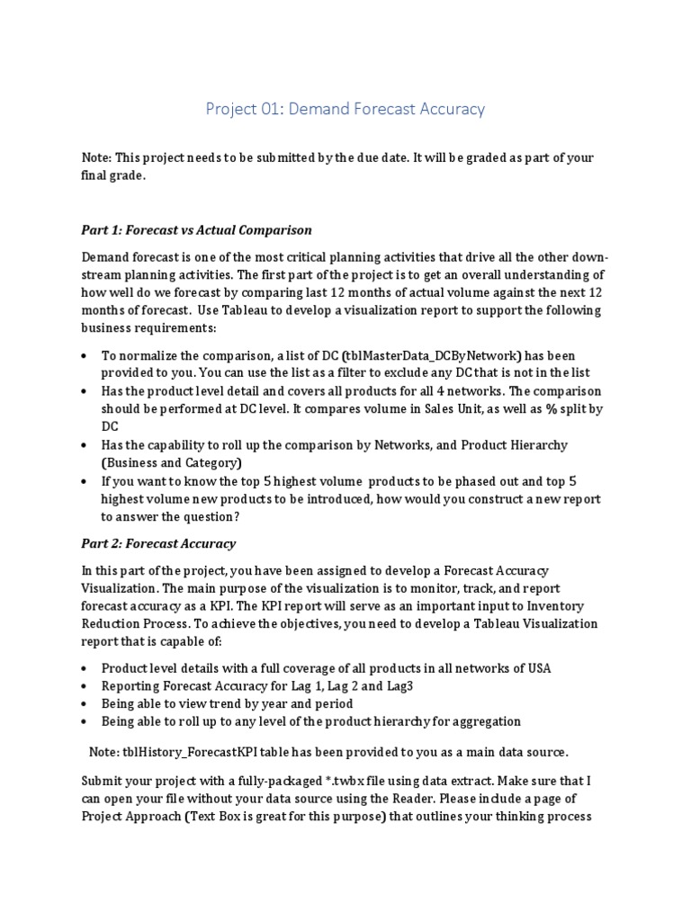 Project01 ForecastAccuracy | PDF | Forecasting | Information Technology Management