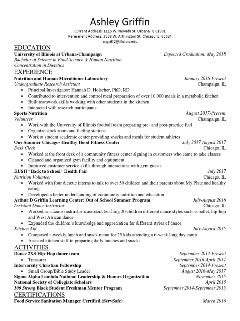 Single Resume | Download Free PDF | University Of Illinois At Urbana ...