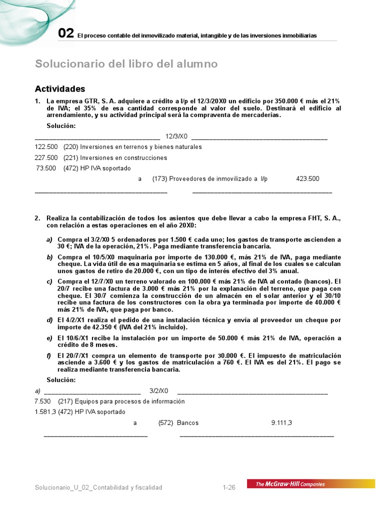 U02 Sol 001 | PDF | Amortización (Negocio) | Arrendamiento