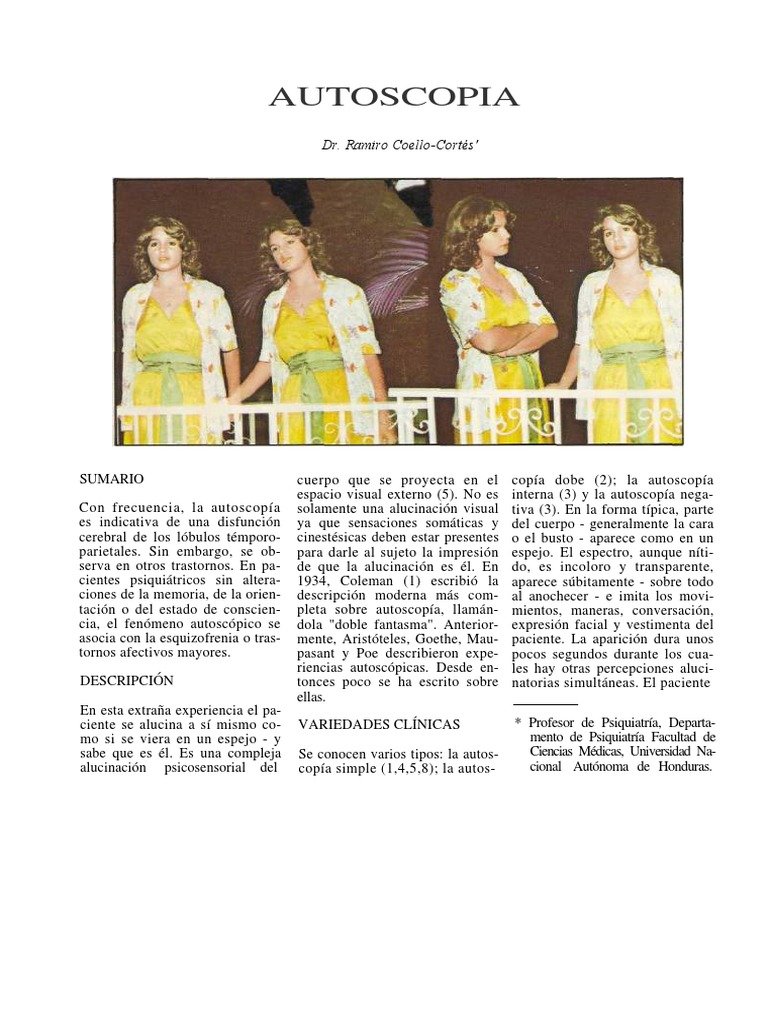 Fenómenos Autoscópicos y Cerebro | PDF | Trastornos mentales y ...