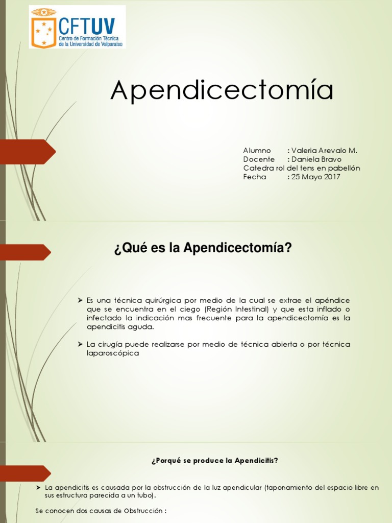 apendicectomia | Medicina CLINICA | Especialidades Medicas