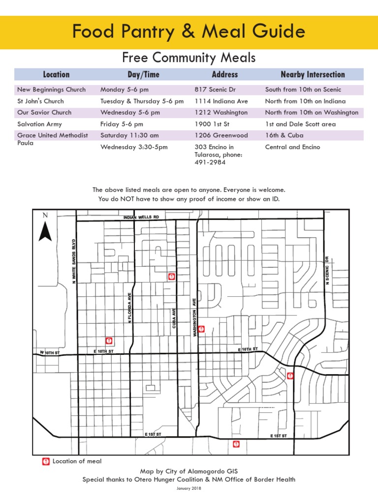 Otero Food Pantry Meal Guide Jan 2018 | PDF | Protestantism ...