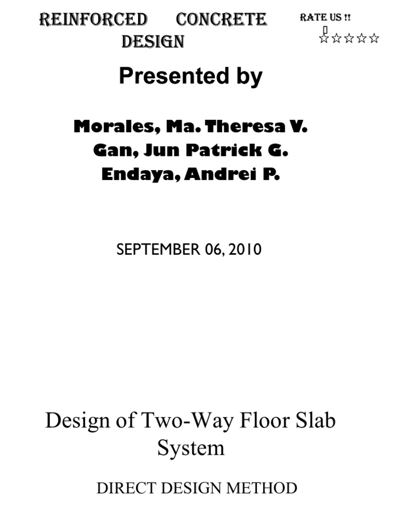 Direct Design Method - Final | PDF | Beam (Structure) | Bending