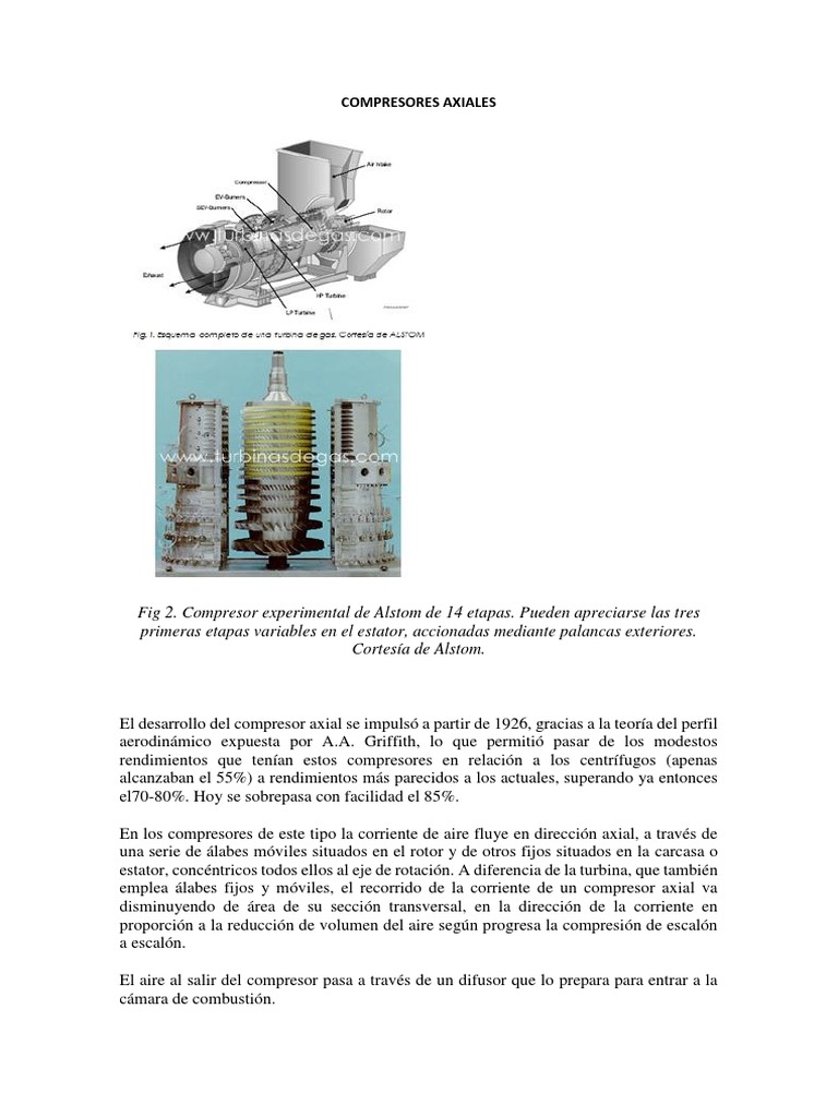 Compresores Axiales | PDF | Número de Mach | Turbina