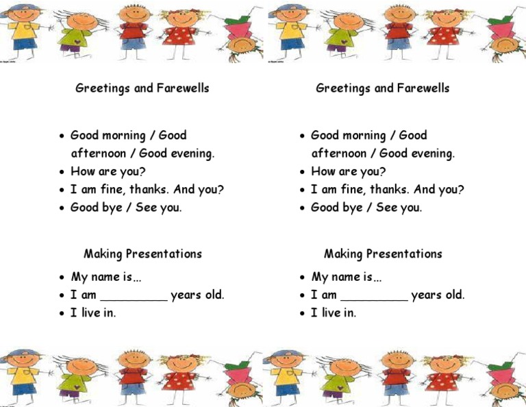 Greetings and Farewells | PDF